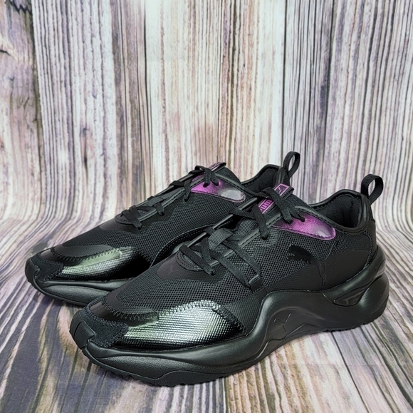 Puma | Shoes | Puma Black Rise Rainbow Dash Womens Sneakers | Poshmark